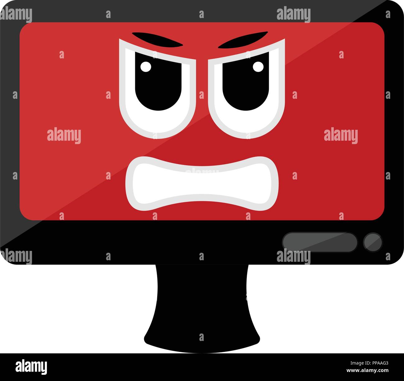 Isolated angry computer screen emote Stock Vector Image & Art - Alamy