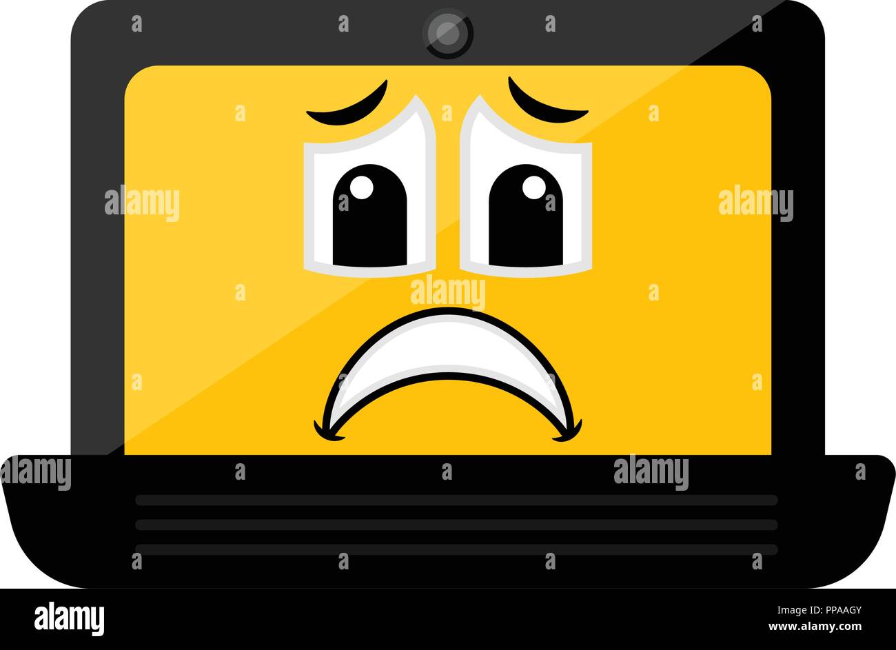 Isolated sad laptop emote Stock Vector Image & Art - Alamy