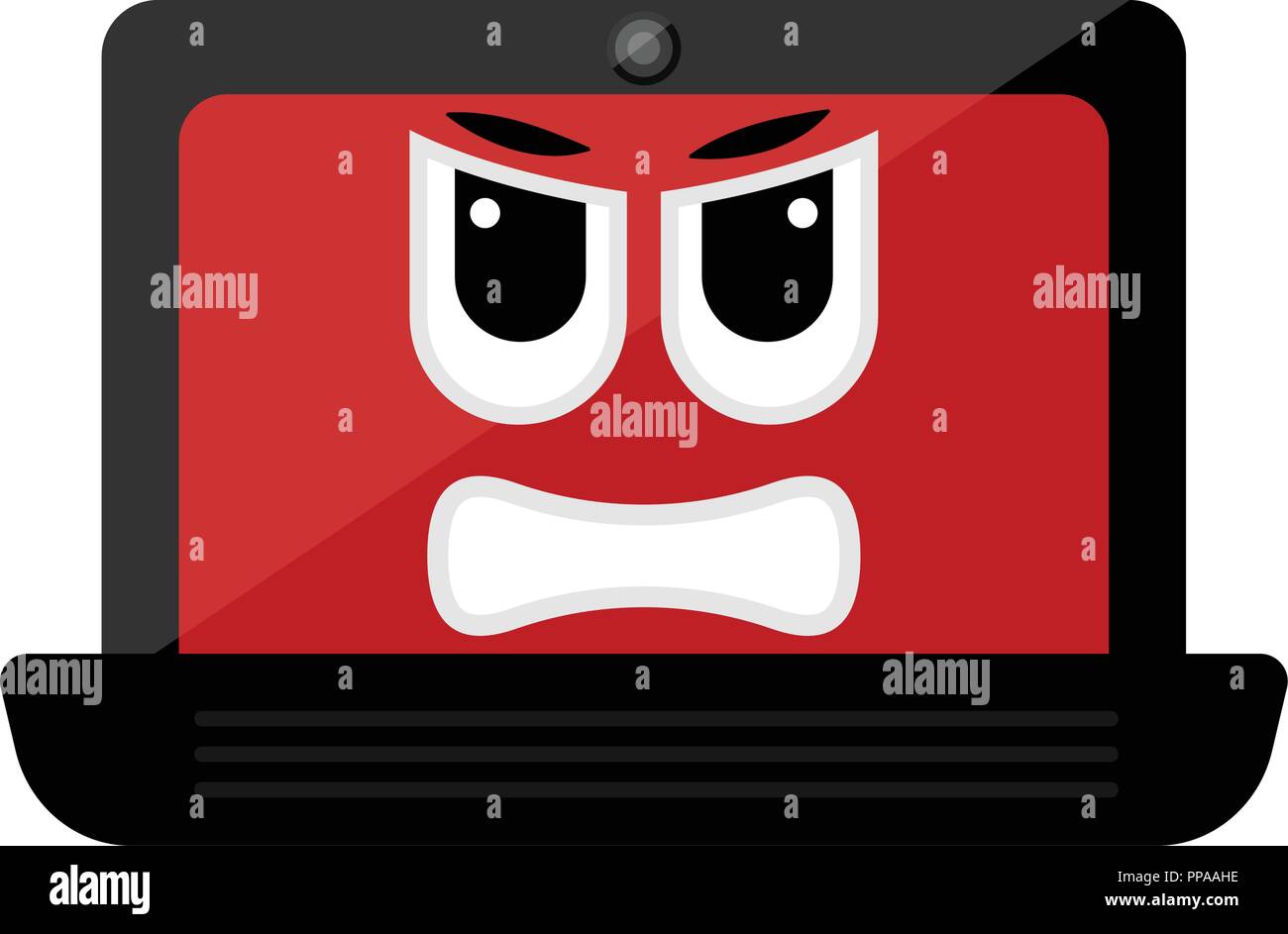 Angry computer Stock Vector Images - Alamy