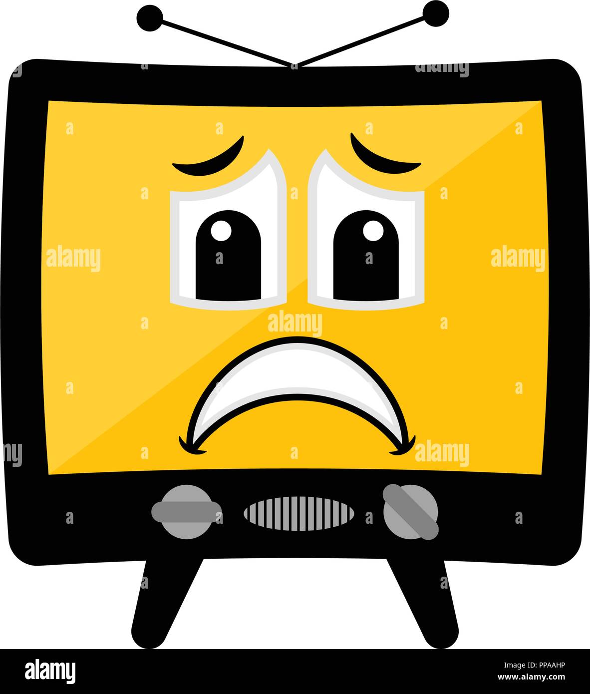 Isolated sad tv emote Stock Vector Image & Art - Alamy