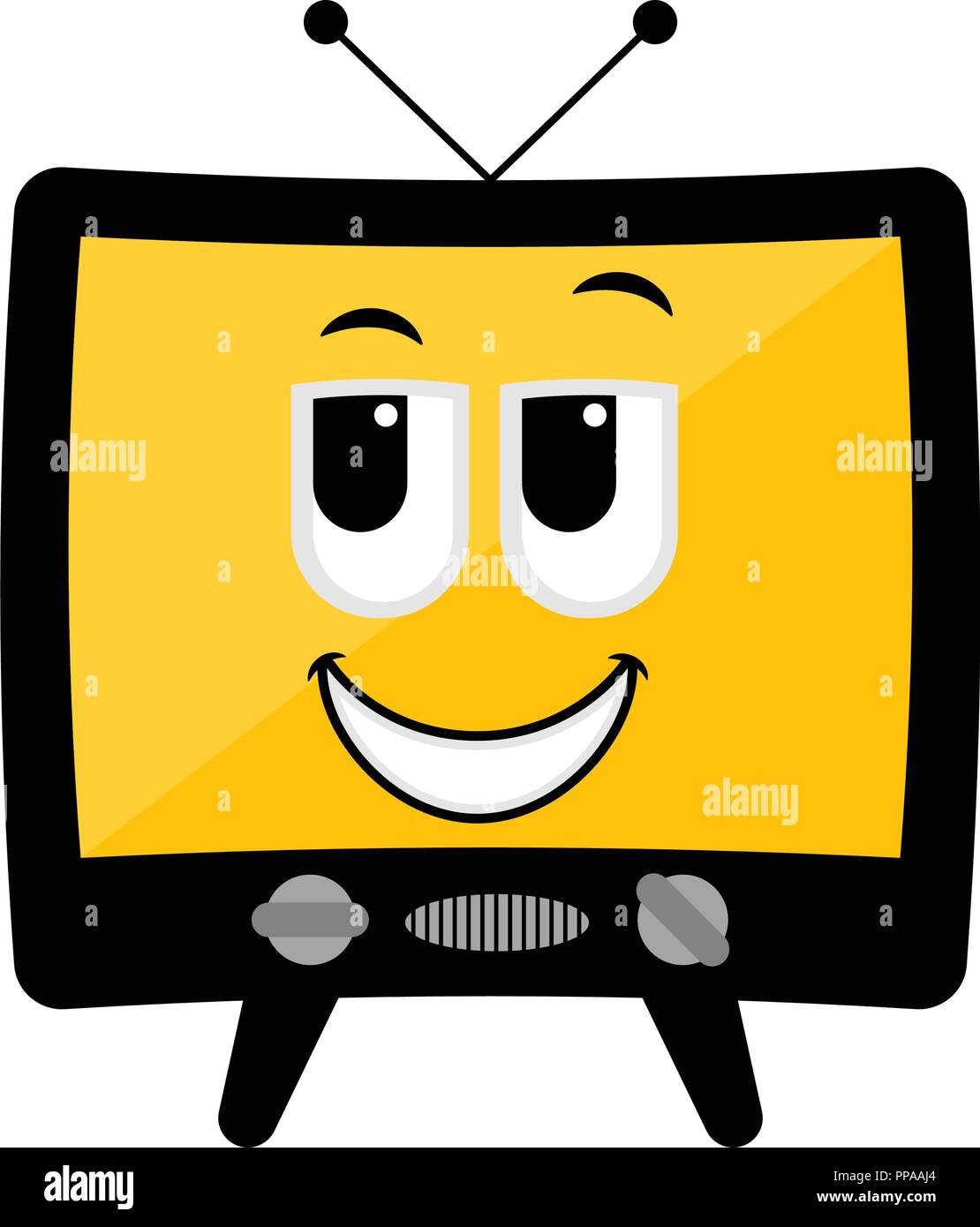 Isolated happy tv emote Stock Vector Image & Art - Alamy