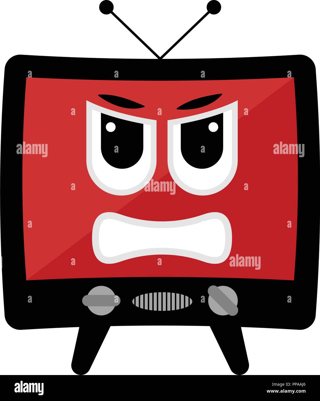 Isolated angry tv emote Stock Vector Image & Art - Alamy