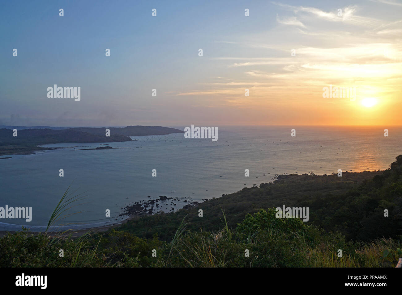 Sunset at Puncak Darma, Geopark Ciletuh, Sukabumi, West Java, Indonesia ...