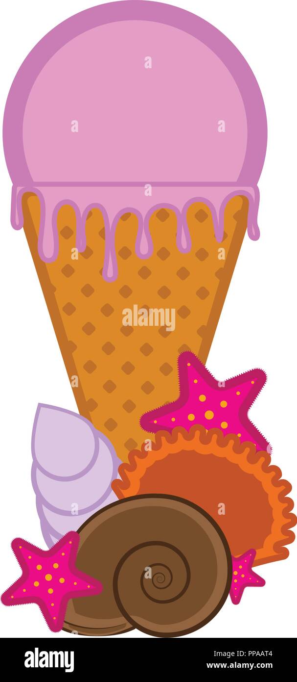 Shell ice cream Stock Vector Images - Alamy