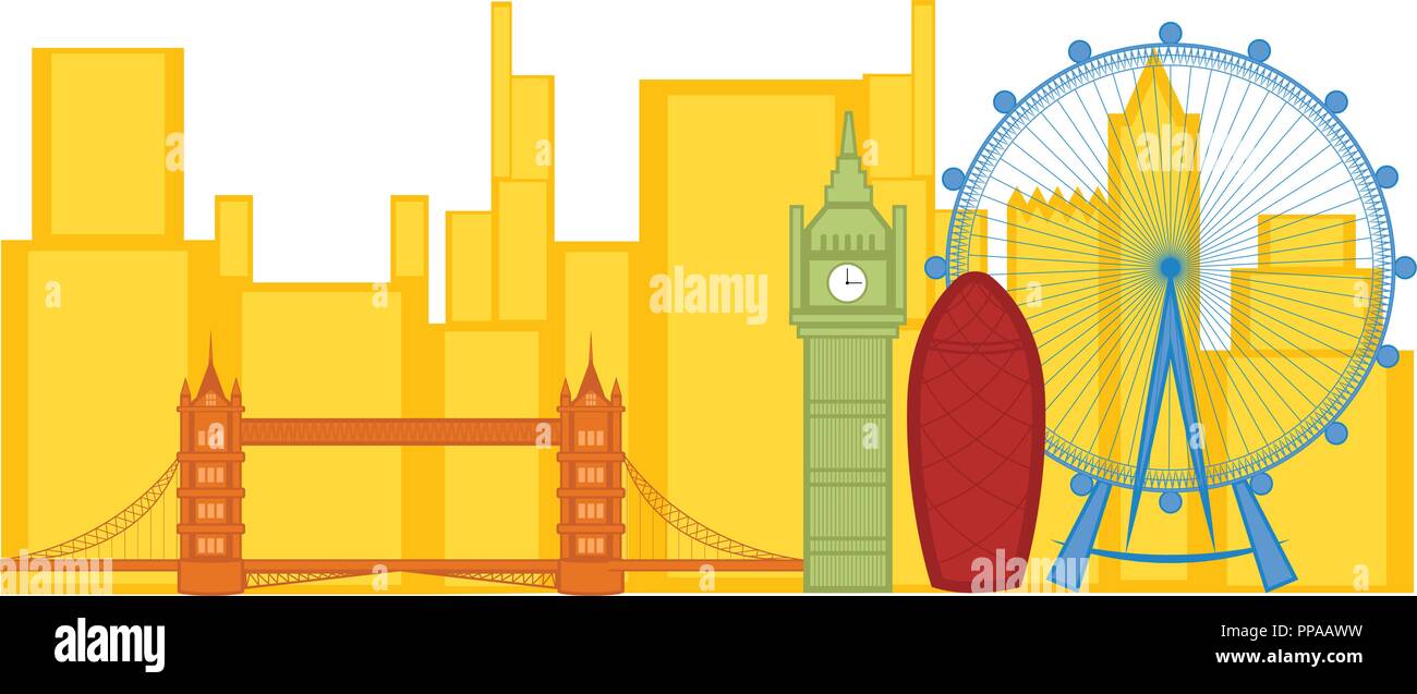 Colored cityscape of London Stock Vector Image & Art - Alamy