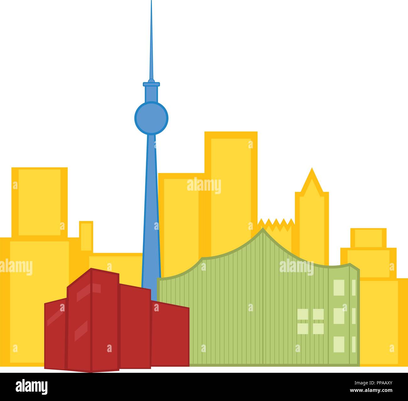 Colored cityscape of Toronto Stock Vector Image & Art - Alamy