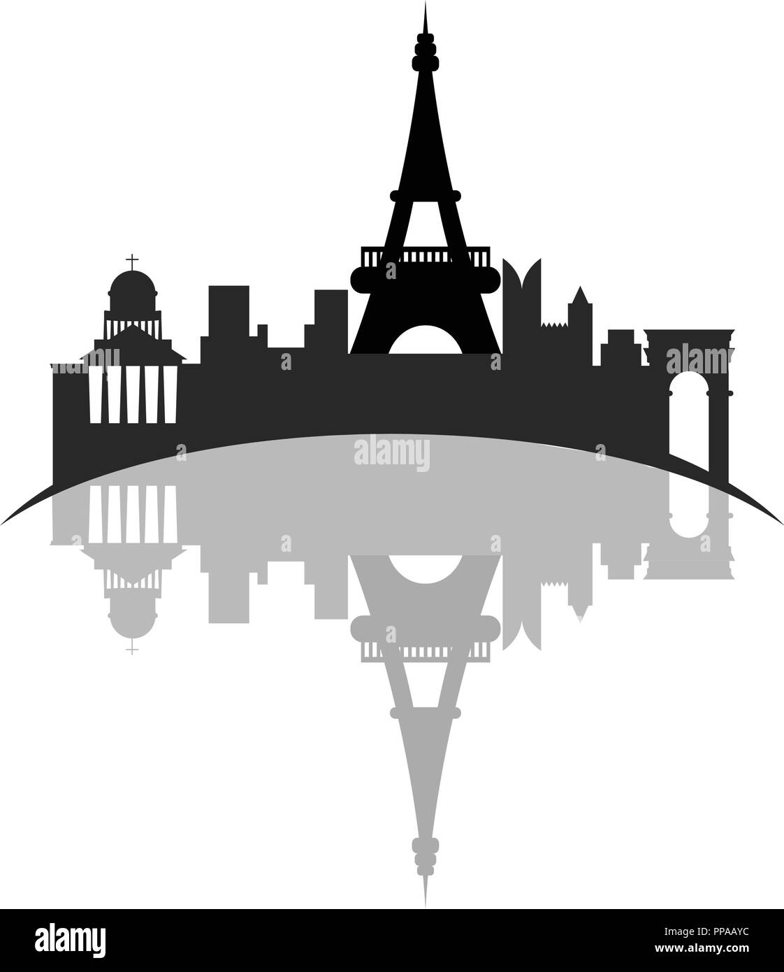 Cityscape paris eiffel tower Cut Out Stock Images & Pictures - Alamy