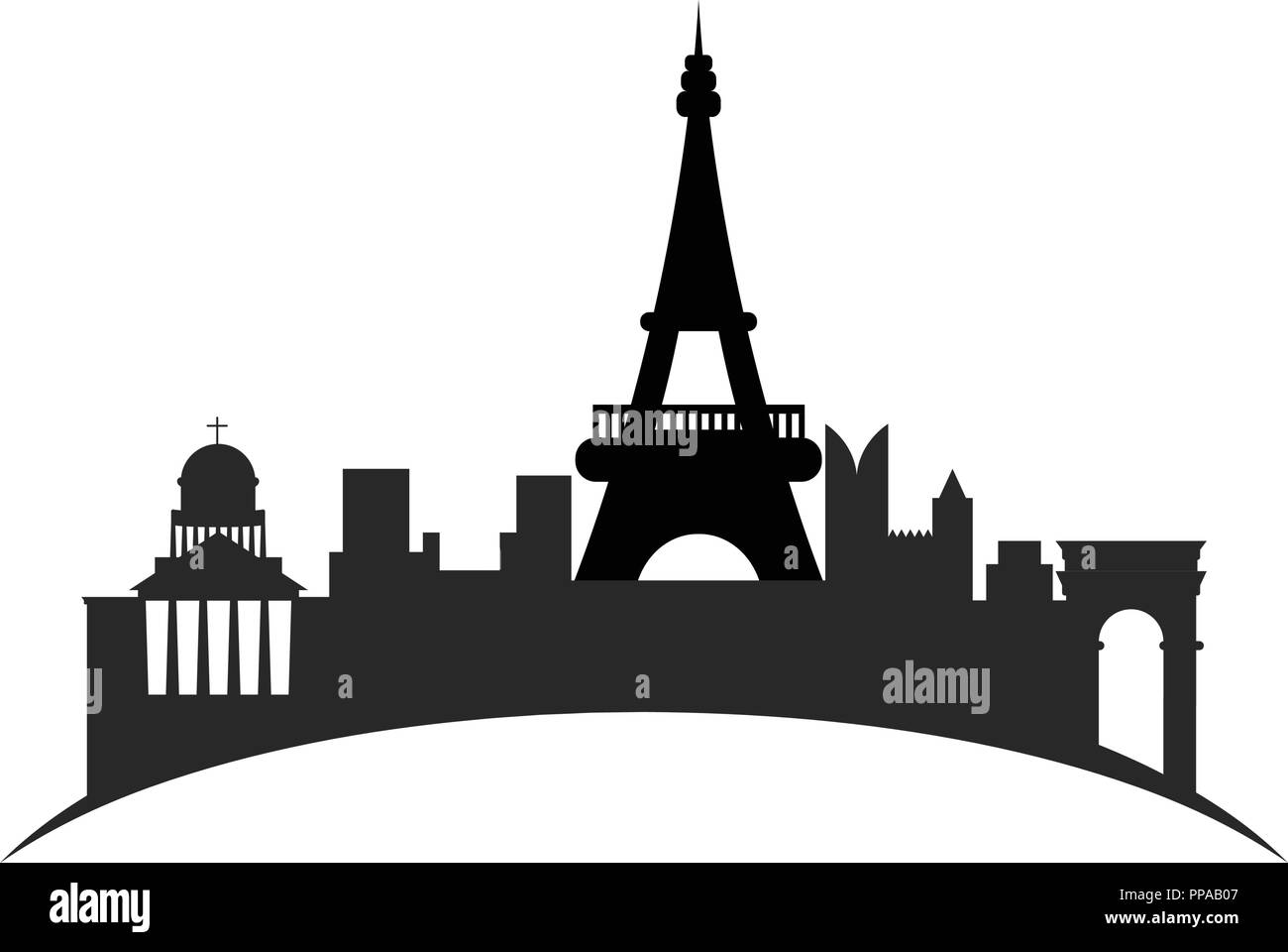 Paris modern urban architecture Stock Vector Images - Alamy