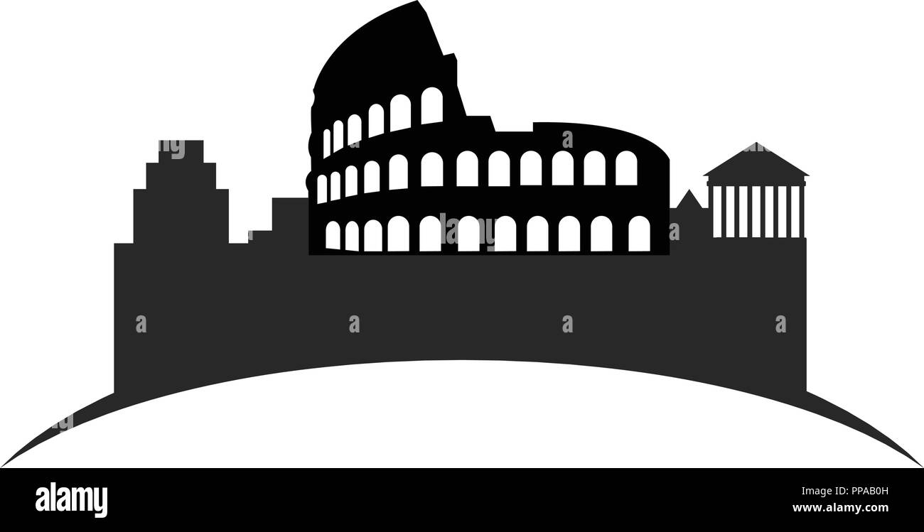 Rome italy building exterior city architecture Stock Vector Images - Alamy