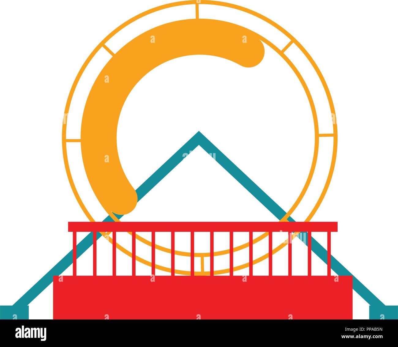 Roller coaster park theme Stock Vector Images - Alamy