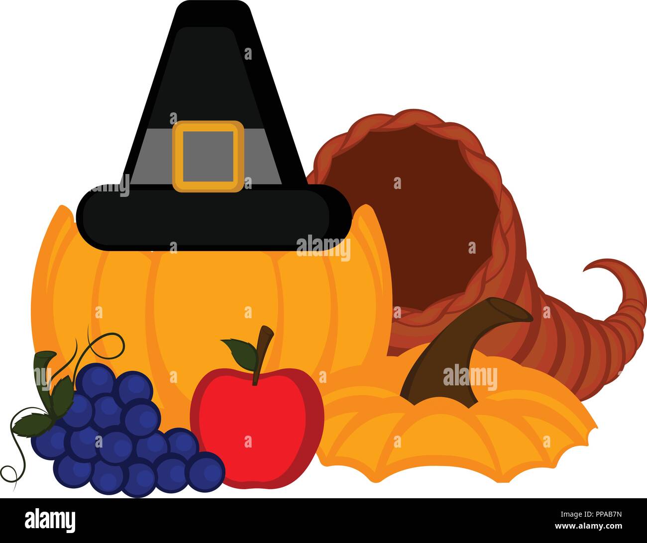 Thanksgiving pilgrim dinner Stock Vector Images - Alamy