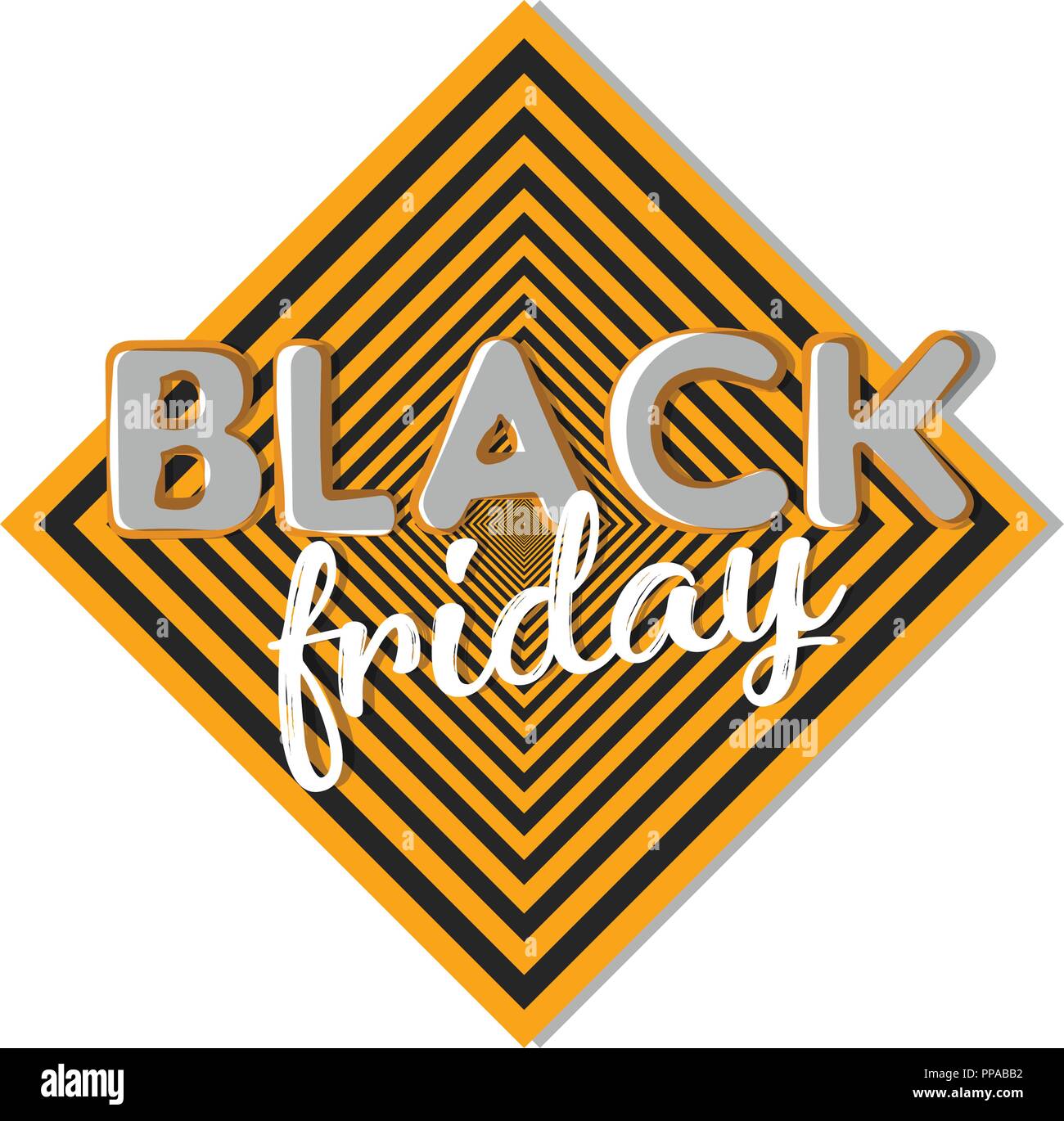 Isolated retro black friday label Stock Vector Image & Art - Alamy