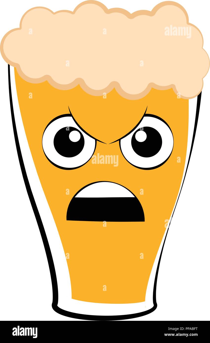 Colored angry beer glass icon Stock Vector Image & Art - Alamy