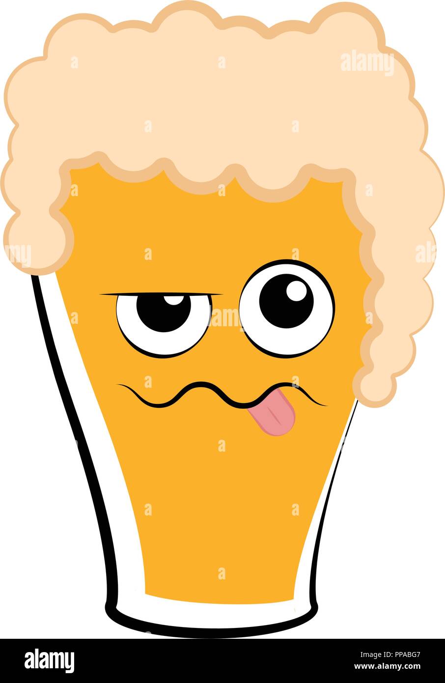 Drunk face expression Stock Vector Images - Alamy