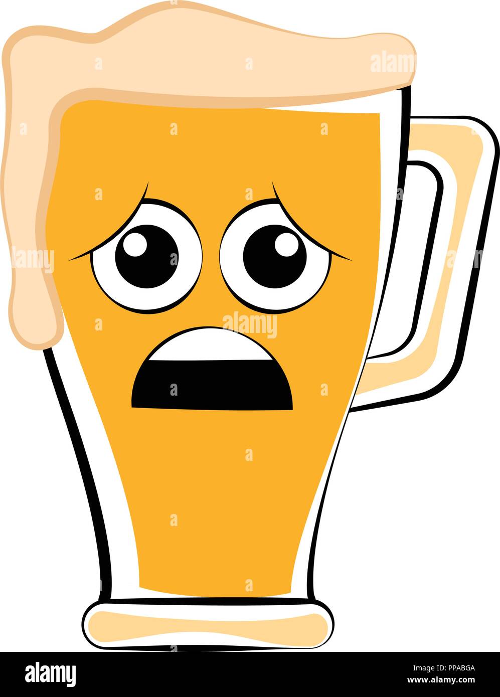 Colored sad beer glass icon Stock Vector Image & Art - Alamy