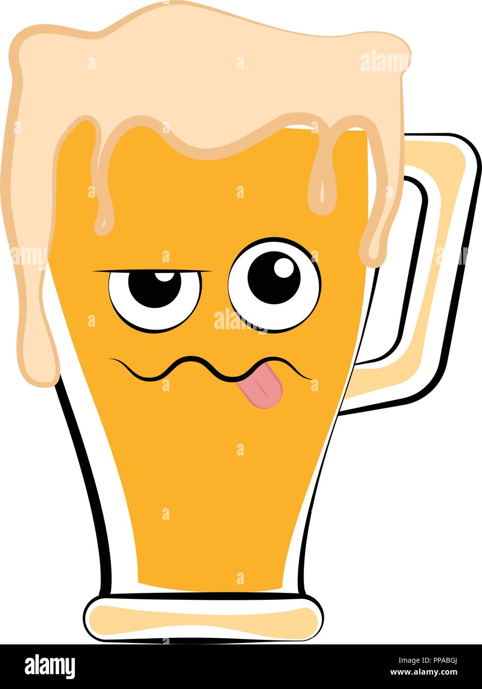 Colored drunk beer glass icon Stock Vector Image & Art - Alamy