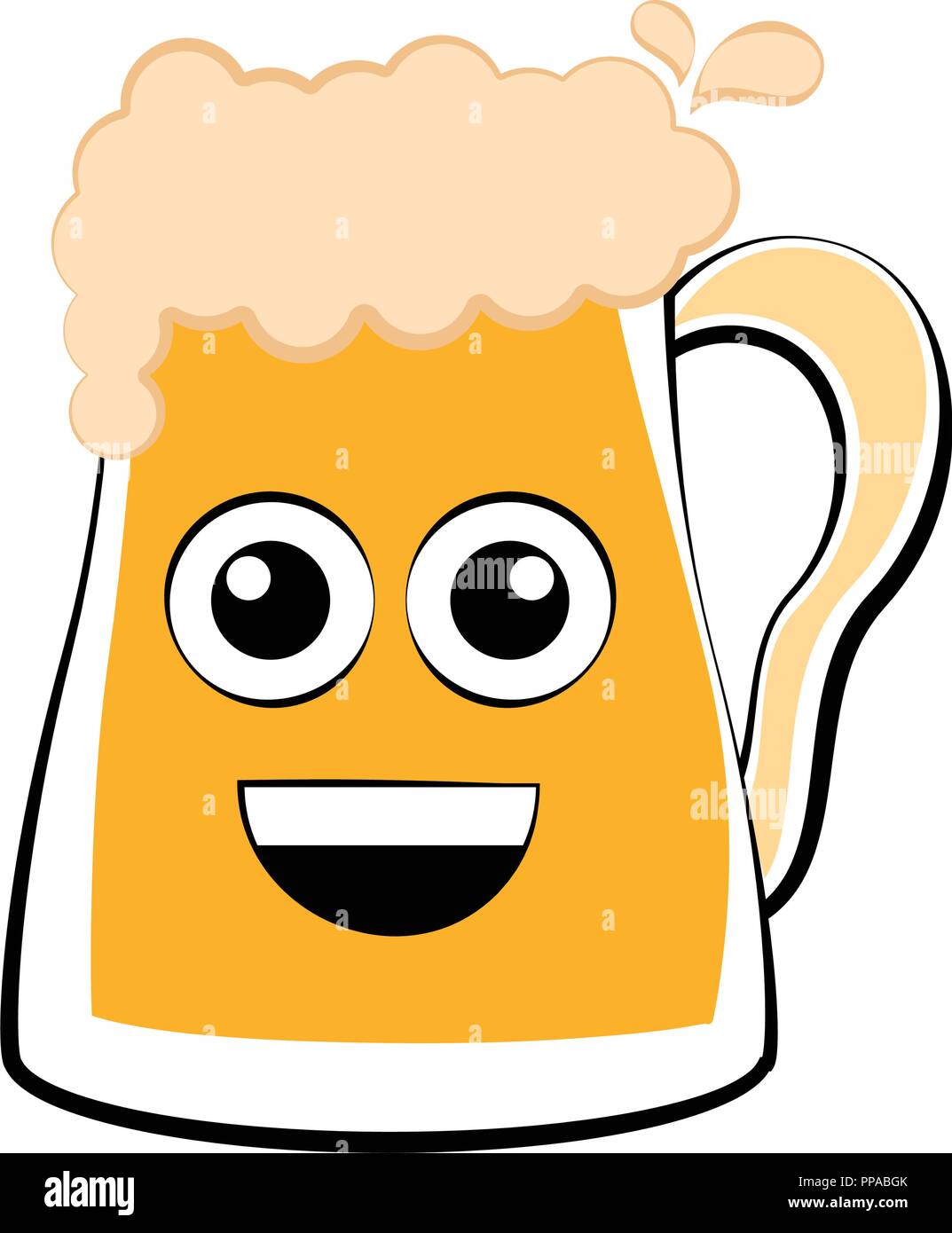 Colored happy beer mug icon Stock Vector Image & Art - Alamy