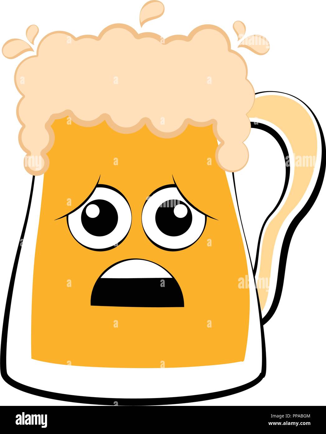 Colored sad beer mug icon Stock Vector Image & Art - Alamy