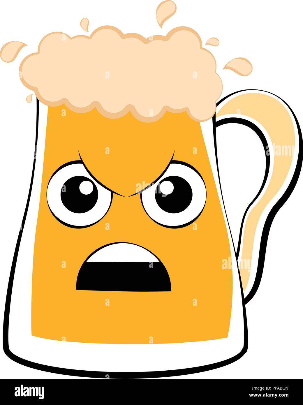 Colored angry beer mug icon Stock Vector Image & Art - Alamy