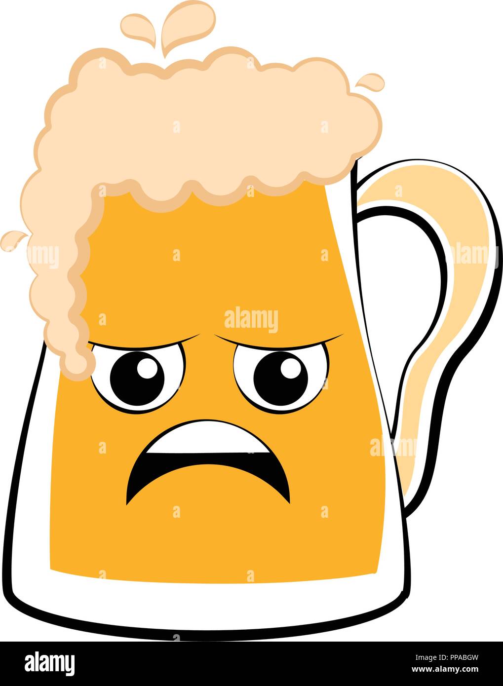 Colored sad beer mug icon Stock Vector Image & Art - Alamy