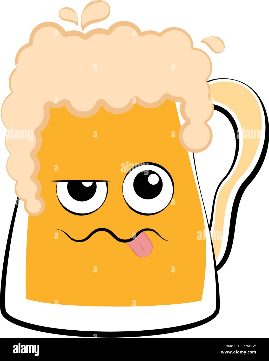 Colored drunk beer mug icon Stock Vector Image & Art - Alamy