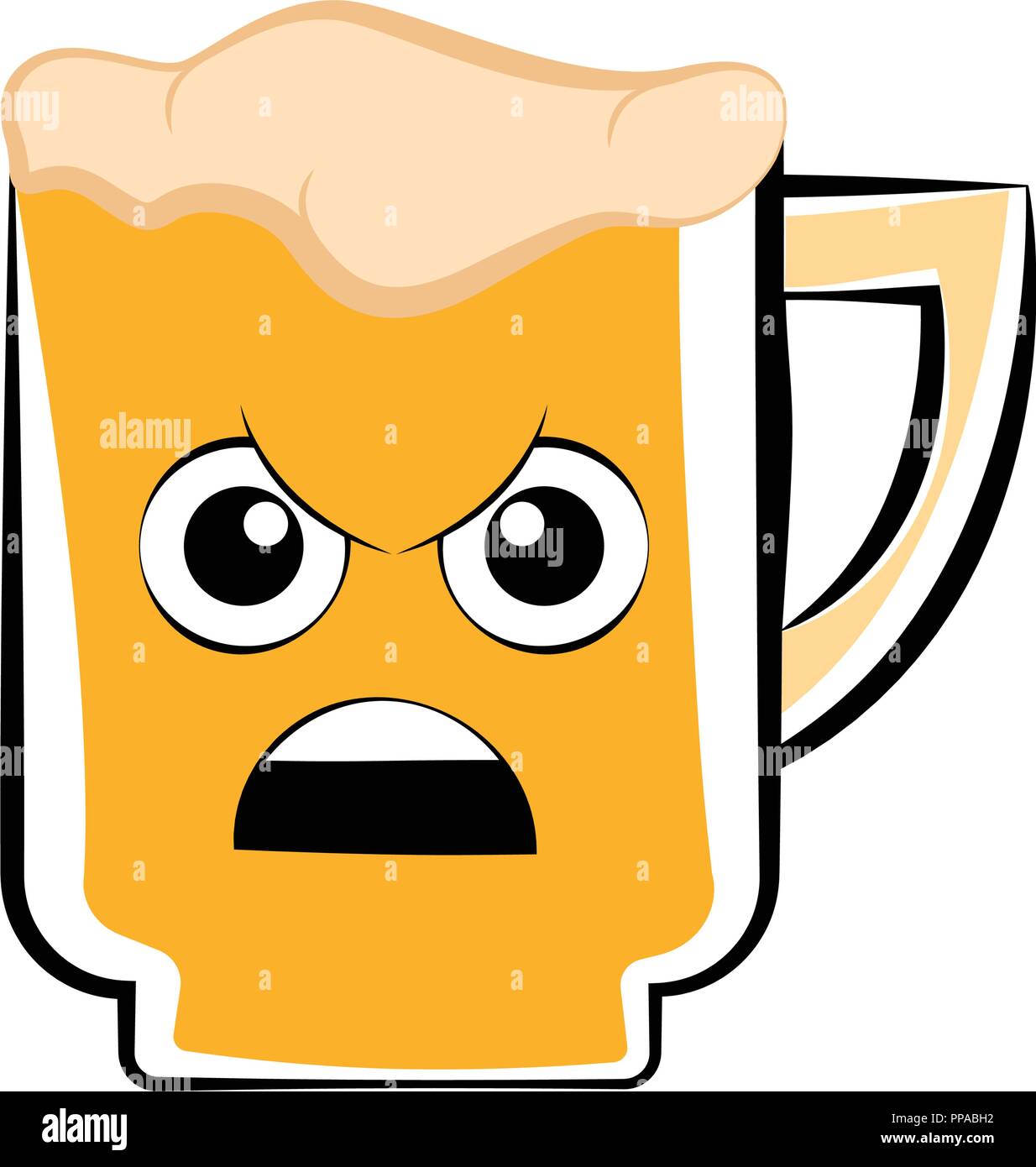 Colored angry beer mug icon Stock Vector Image & Art - Alamy