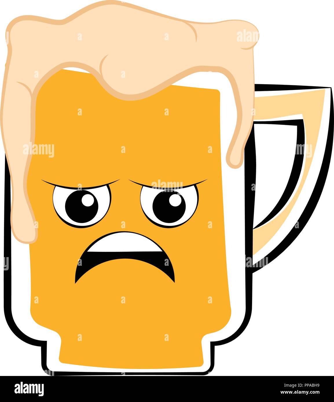 Colored sad beer mug icon Stock Vector Image & Art - Alamy