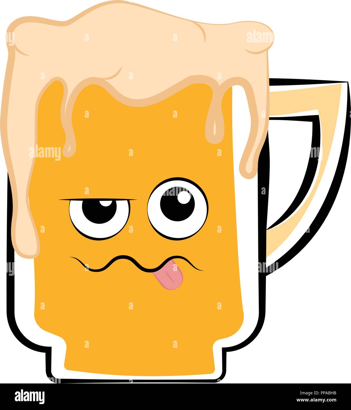 Colored drunk beer mug icon Stock Vector Image & Art - Alamy
