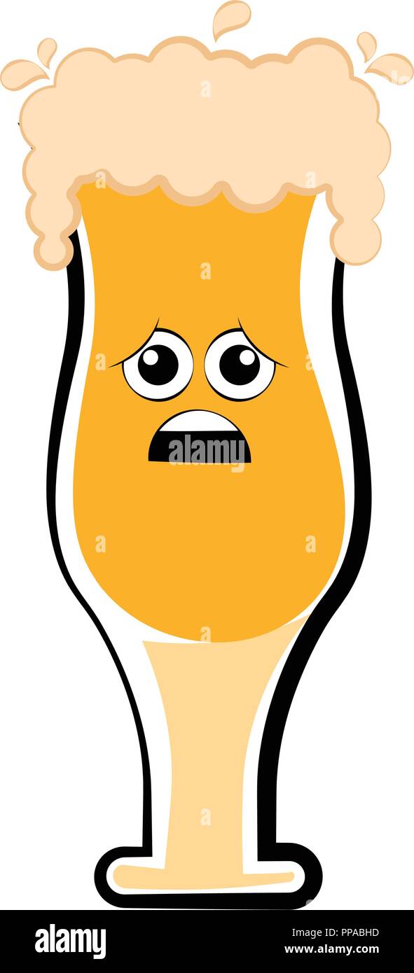 Colored sad beer glass icon Stock Vector Image & Art - Alamy