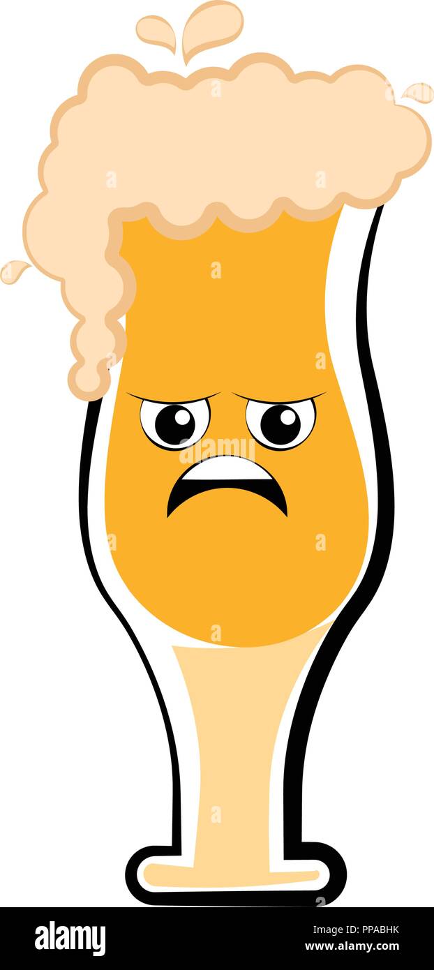 Colored sad beer glass icon Stock Vector Image & Art - Alamy