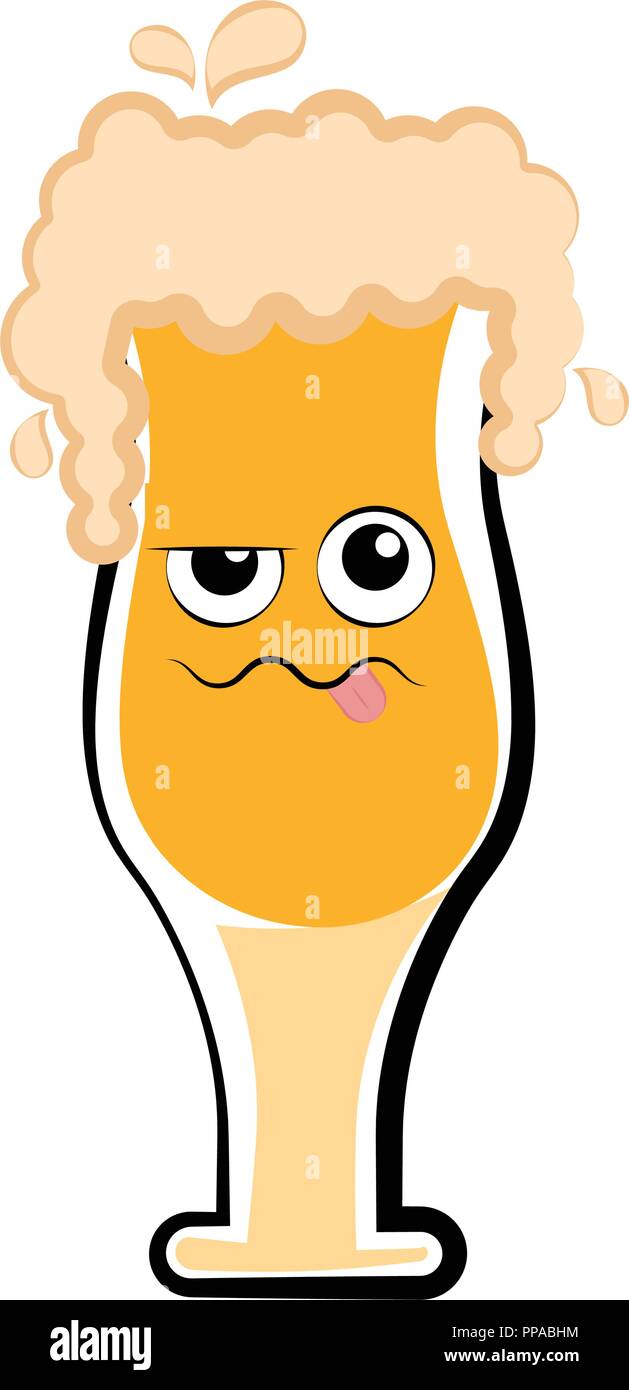 Colored drunk beer glass icon Stock Vector Image & Art - Alamy
