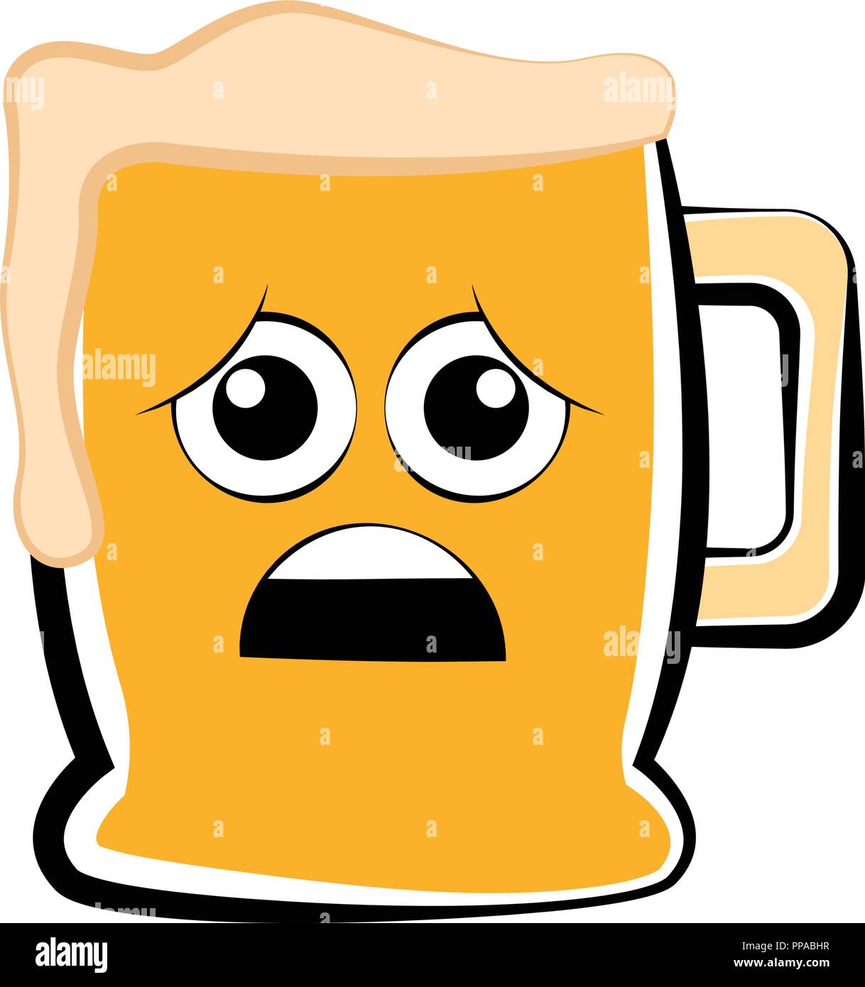 Colored sad beer mug icon Stock Vector Image & Art - Alamy