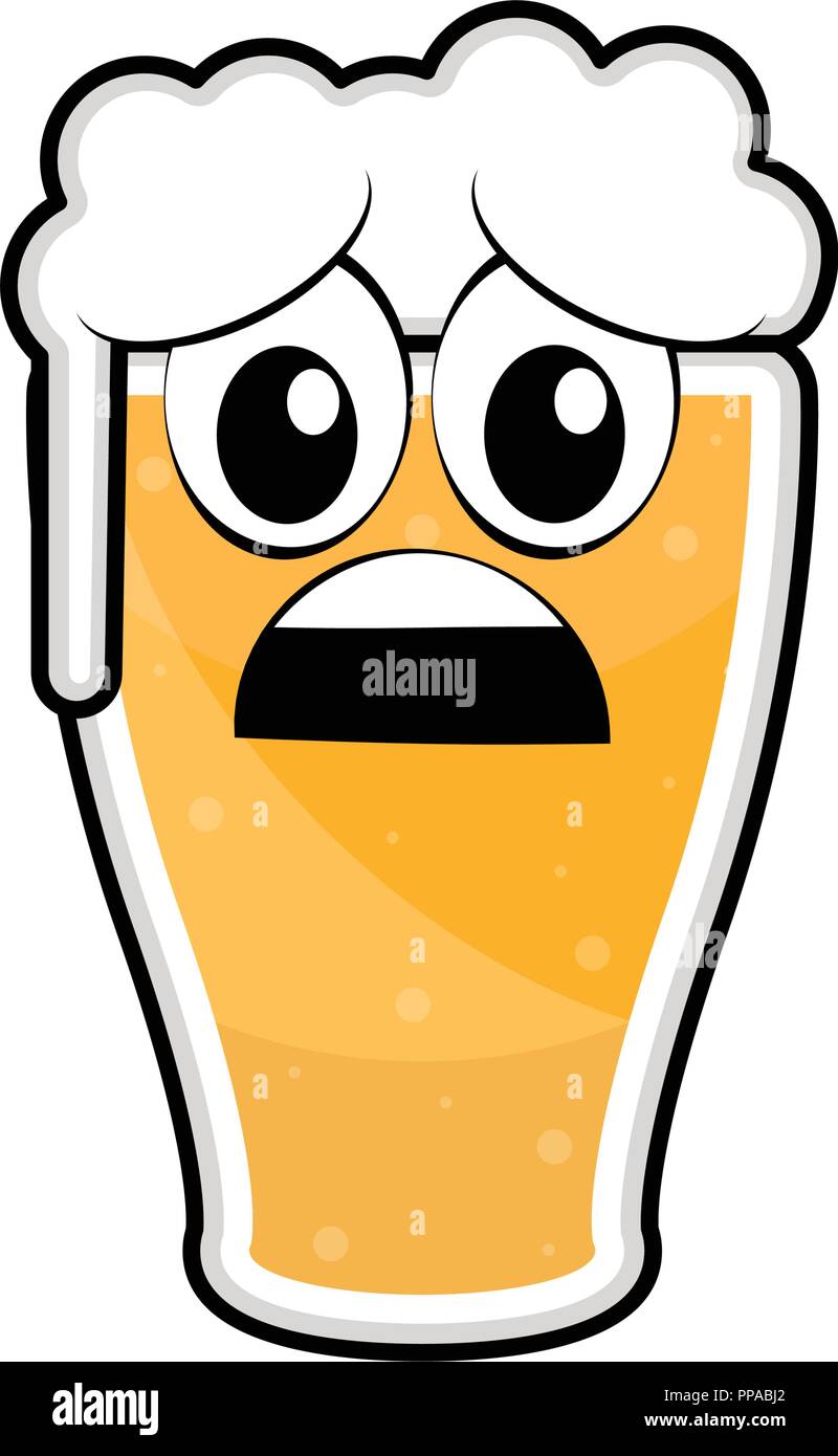 Colored sad beer glass icon Stock Vector Image & Art - Alamy