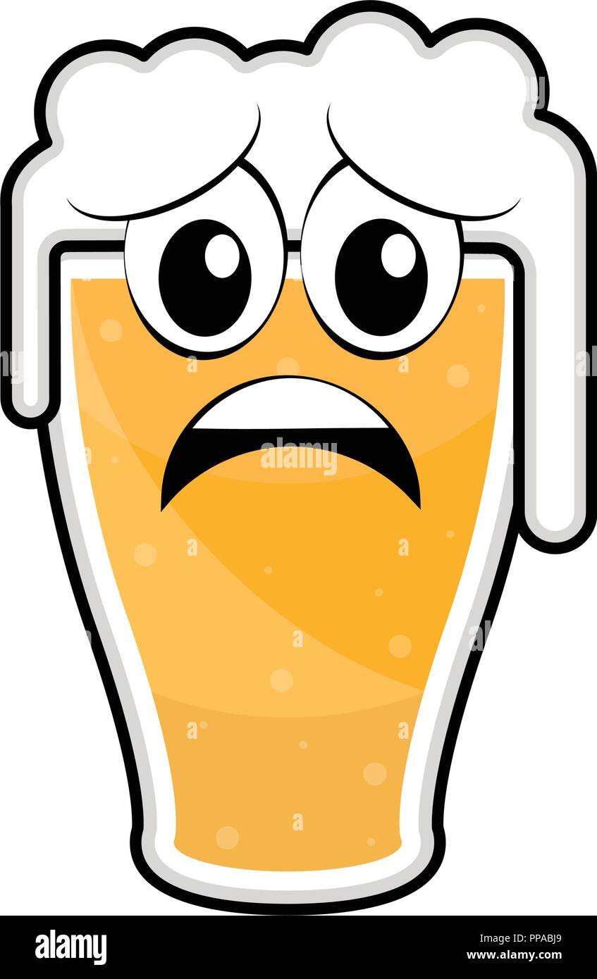 Colored sad beer glass icon Stock Vector Image & Art - Alamy