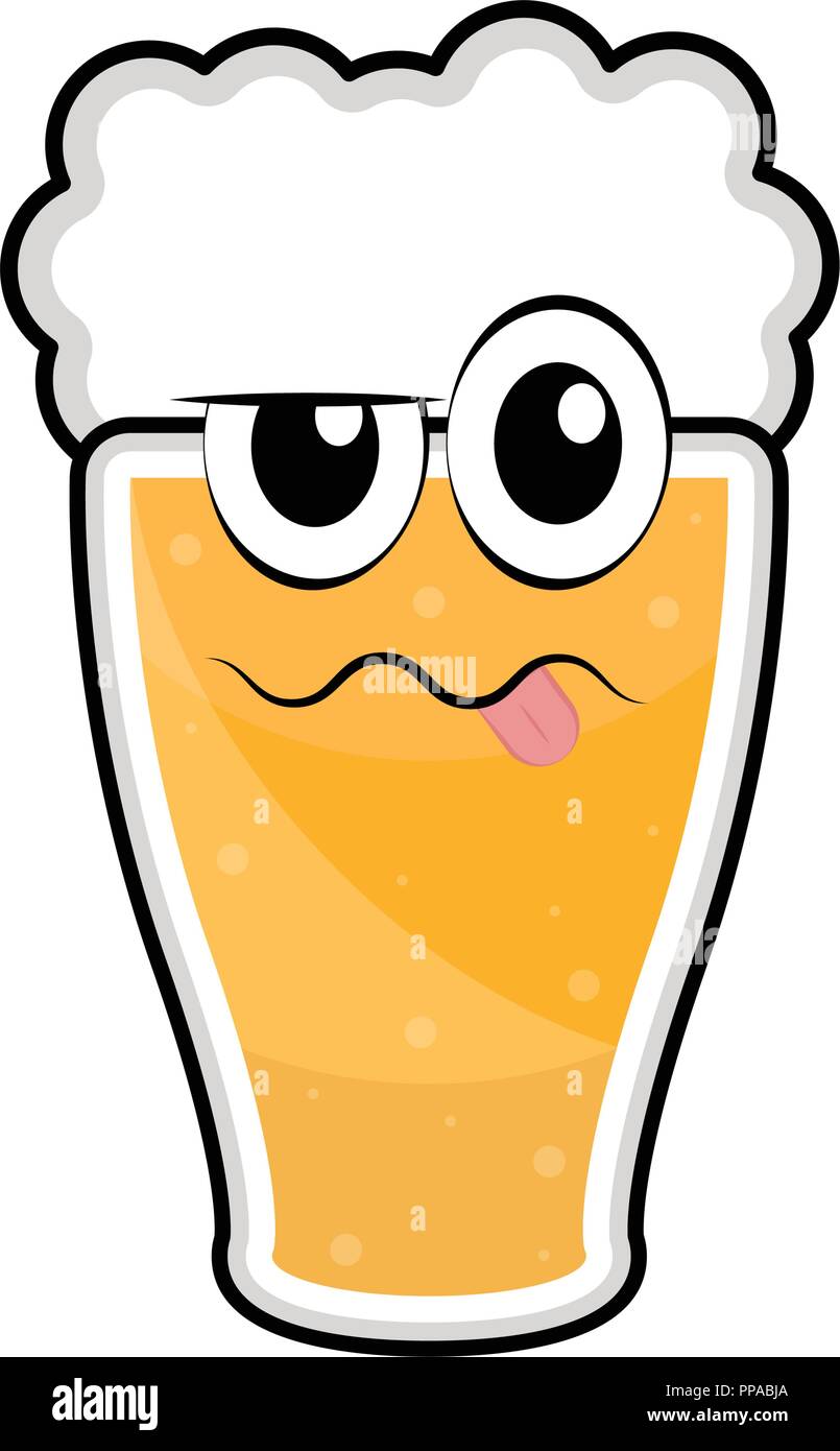 Colored drunk beer glass icon Stock Vector Image & Art - Alamy