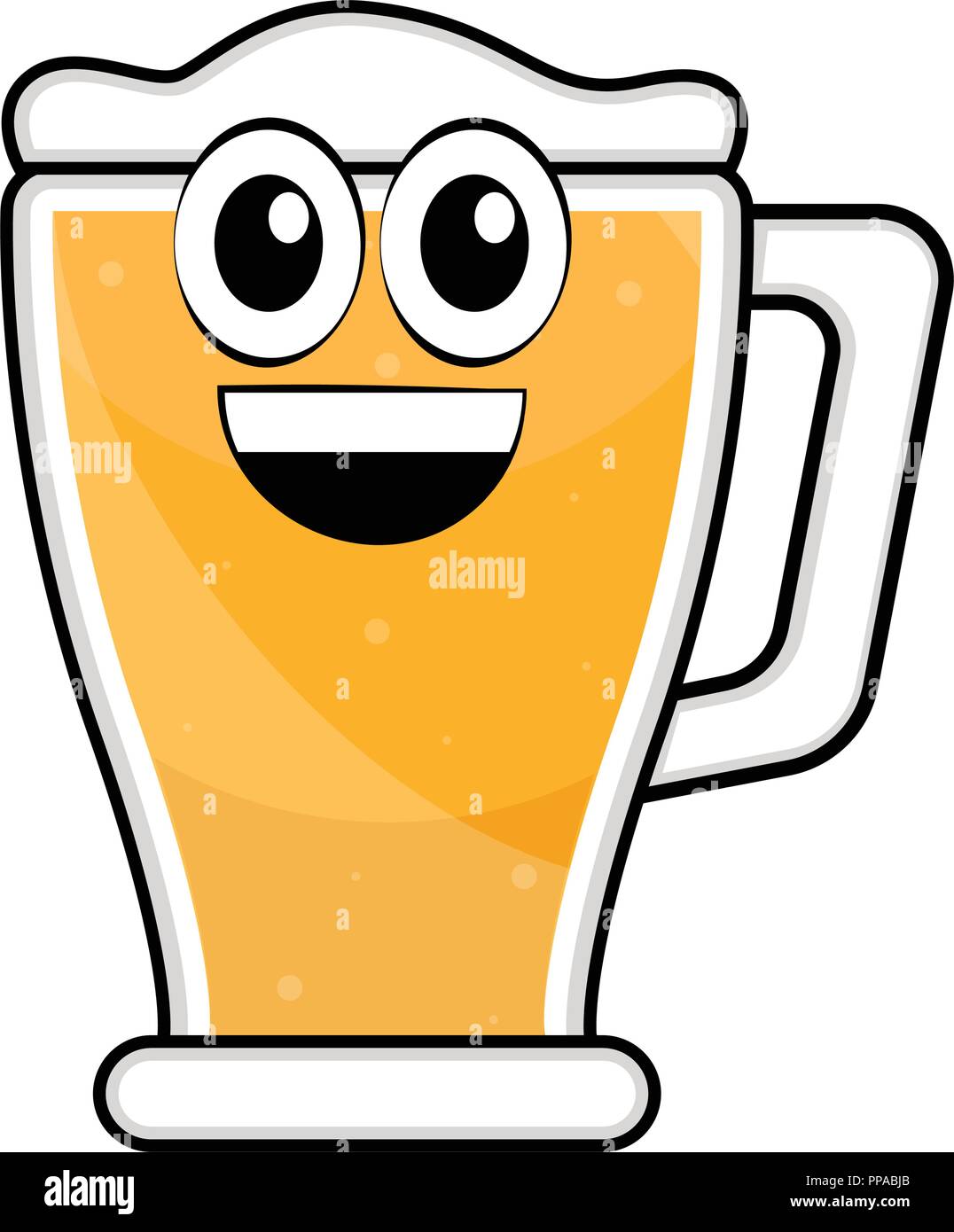 Colored happy beer glass icon Stock Vector Image & Art - Alamy