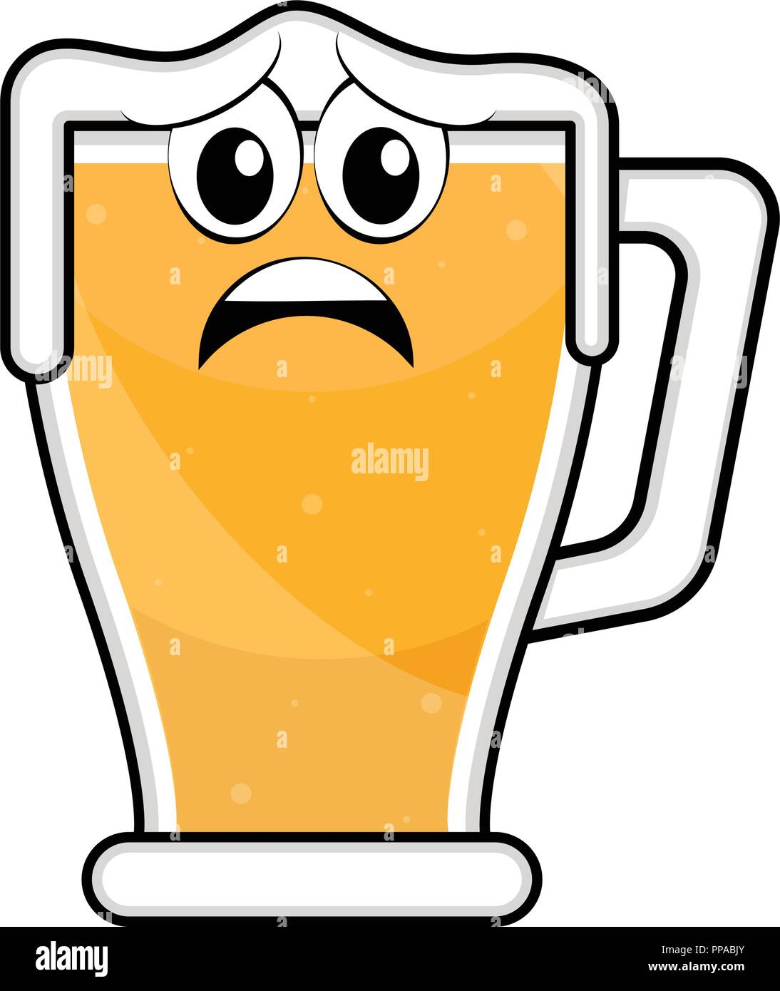Colored sad beer glass icon Stock Vector Image & Art - Alamy