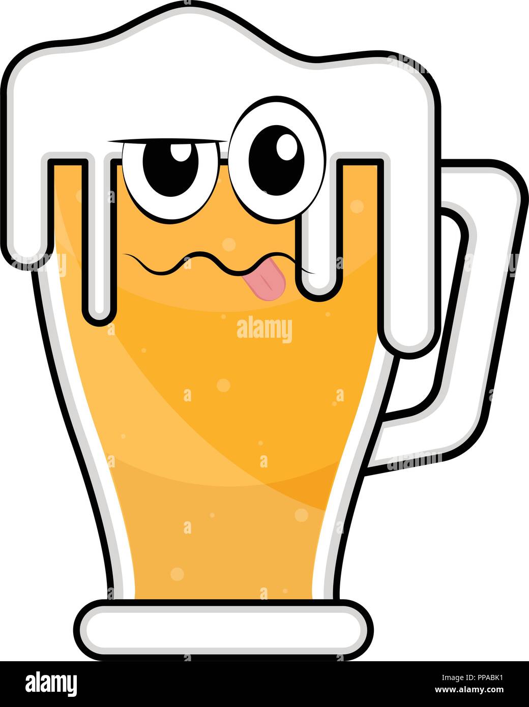 Colored drunk beer glass icon Stock Vector Image & Art - Alamy