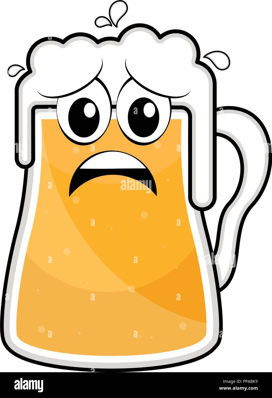 Colored sad beer mug icon Stock Vector Image & Art - Alamy