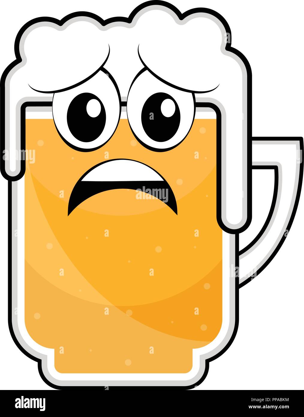 Colored sad beer mug icon Stock Vector Image & Art - Alamy