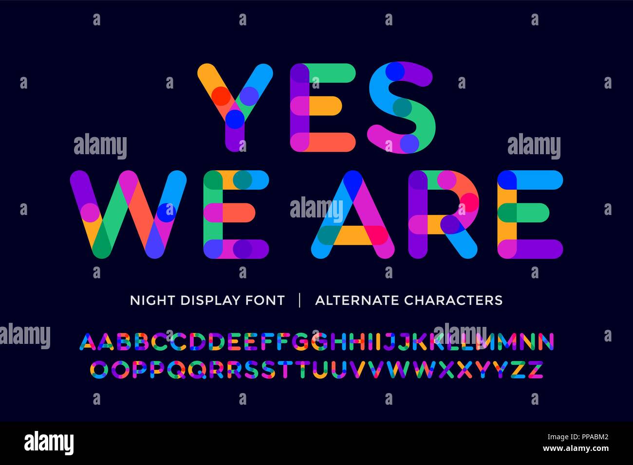 Colorful font. Colorful bright alphabet and font Stock Vector Image ...