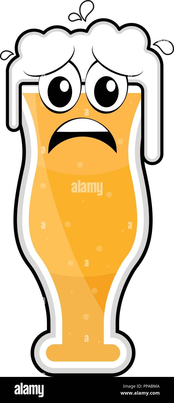 Colored sad beer glass icon Stock Vector Image & Art - Alamy
