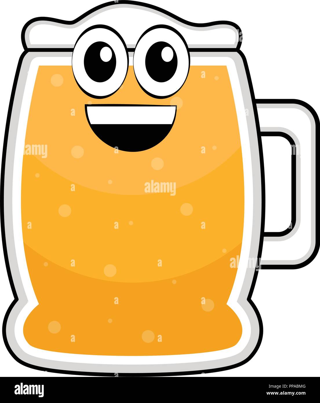 Colored happy beer mug icon Stock Vector Image & Art - Alamy