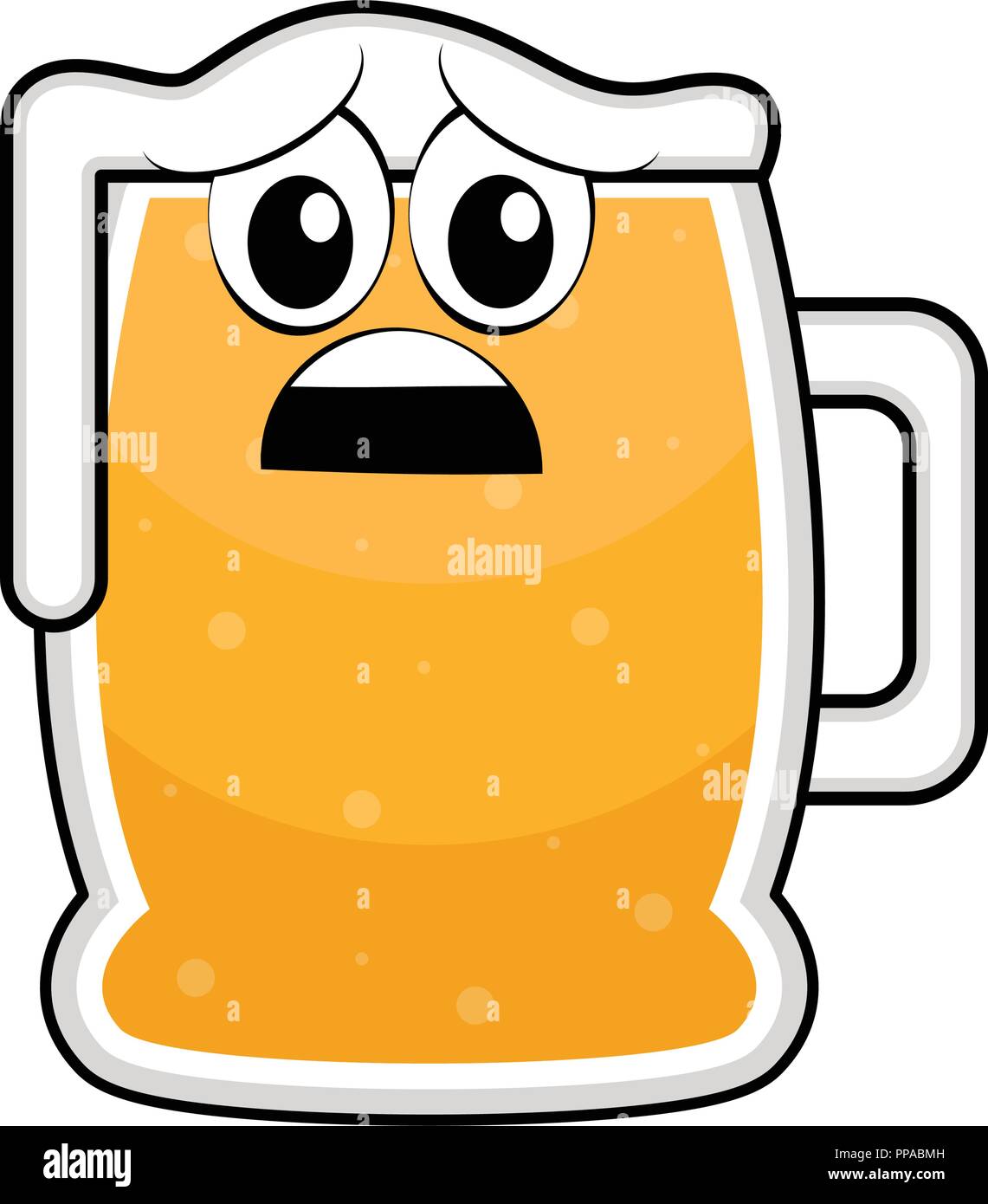 Colored sad beer mug icon Stock Vector Image & Art - Alamy