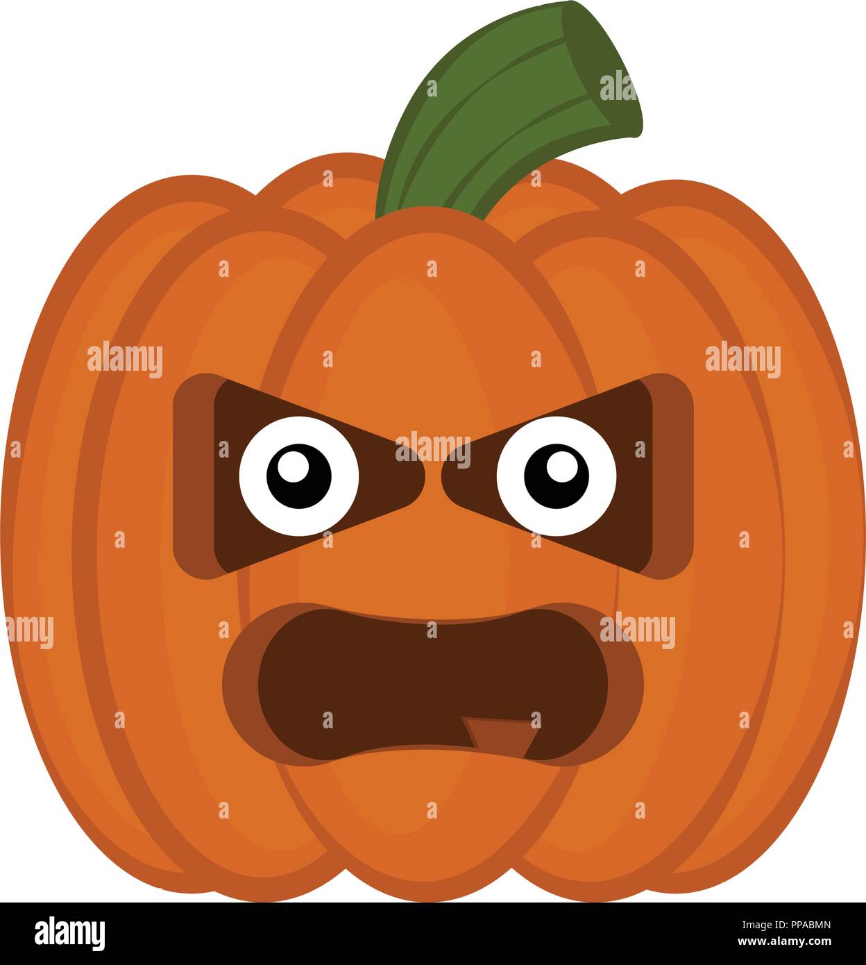 Angry halloween pumpkin cartoon character Stock Vector Image & Art - Alamy