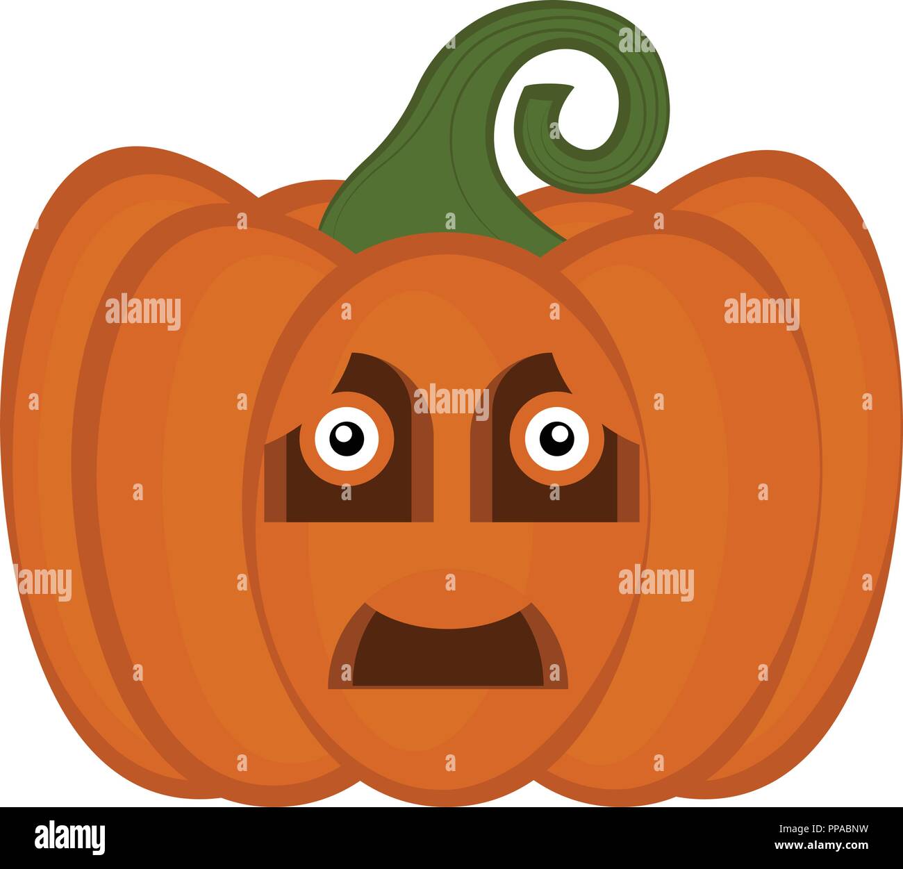 Sad halloween pumpkin cartoon character Stock Vector Image & Art - Alamy