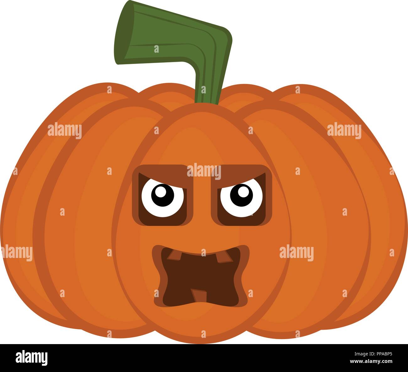 Angry halloween pumpkin cartoon character Stock Vector Image & Art - Alamy