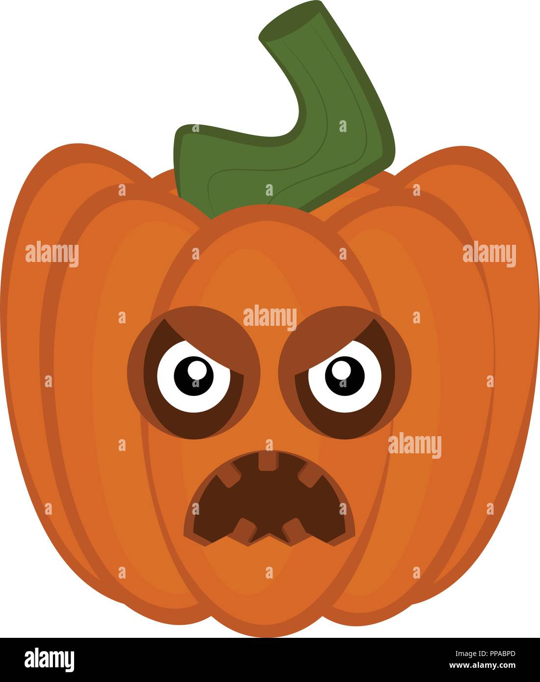 Angry halloween pumpkin cartoon character Stock Vector Image & Art - Alamy