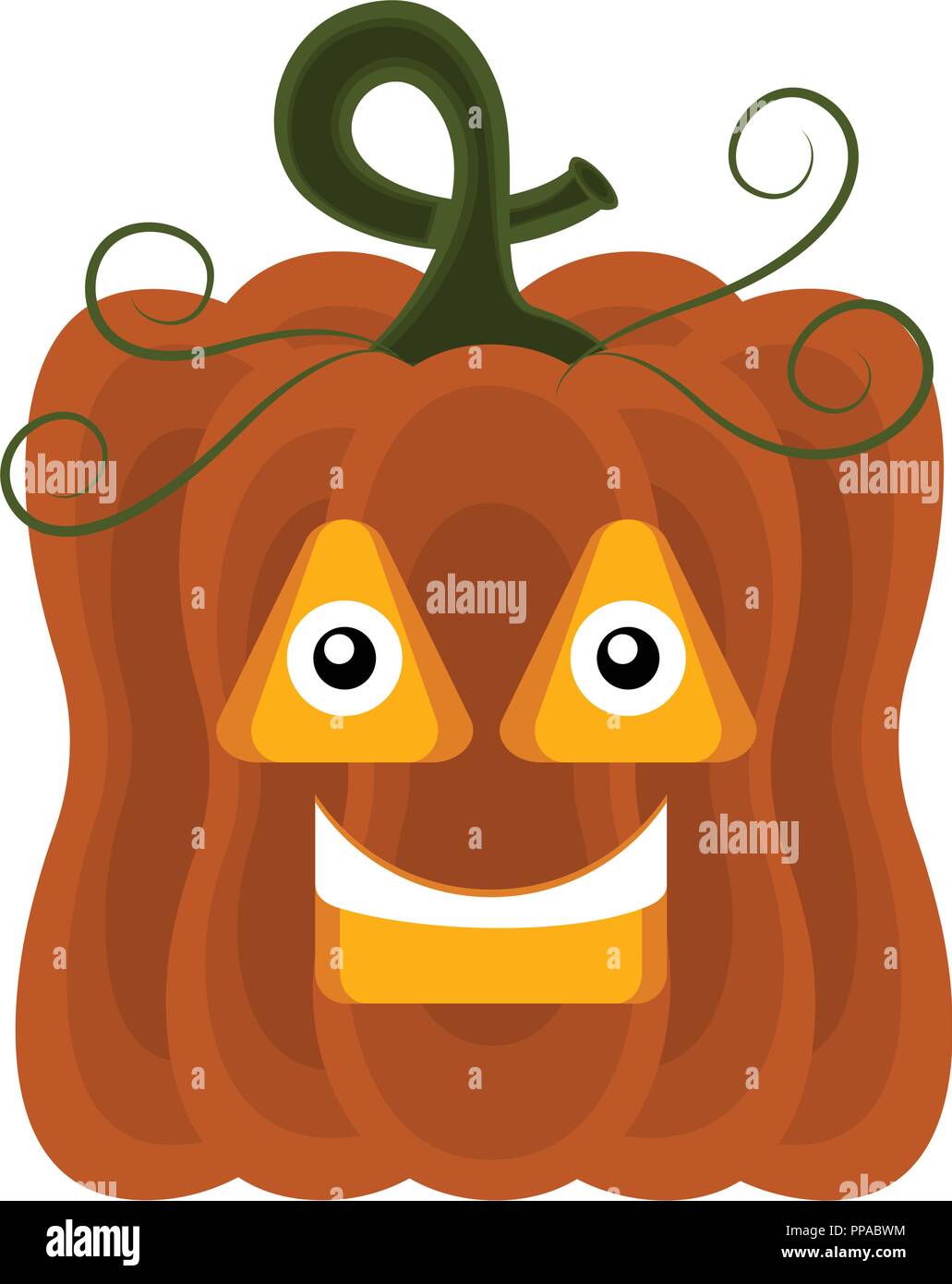 Happy Halloween pumpkin cartoon character Stock Vector Image & Art - Alamy