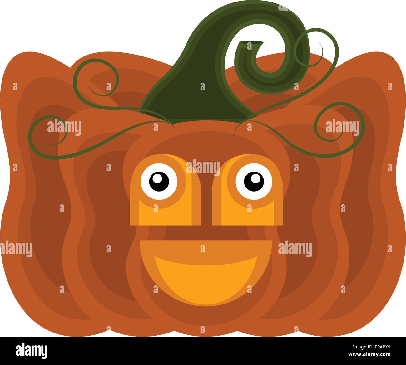 Happy Halloween pumpkin cartoon character Stock Vector Image & Art - Alamy
